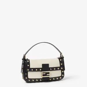 Fendi Baguette® 26424 Pergamena Leather Bag With Studs